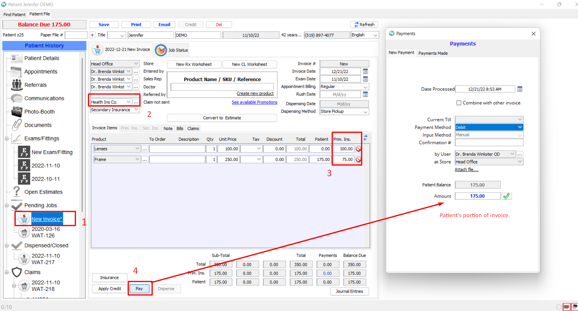 How to add an Insurance Provider to an Invoice – WINK