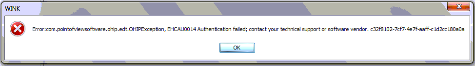Authentication Failed Error When Sending OHIP Batches – WINK