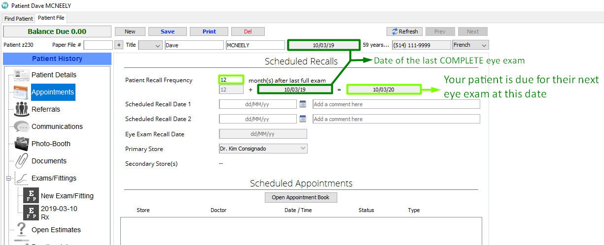 Eye exam recalls – WINK