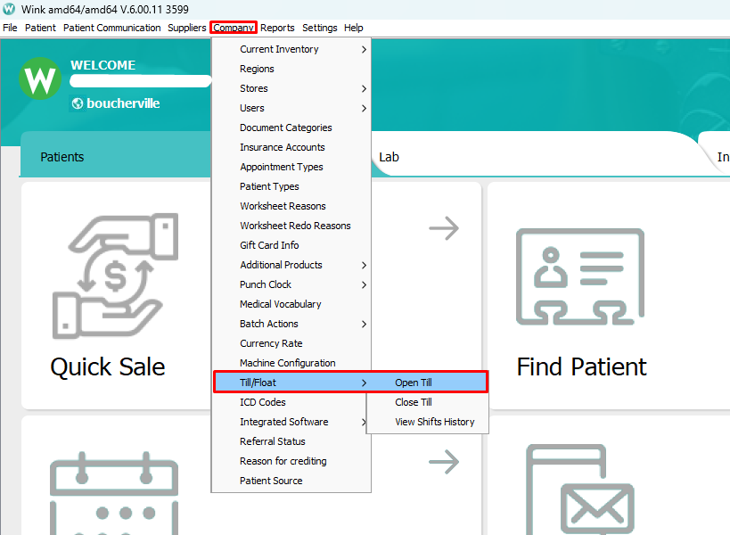 How to open the Till – WINK