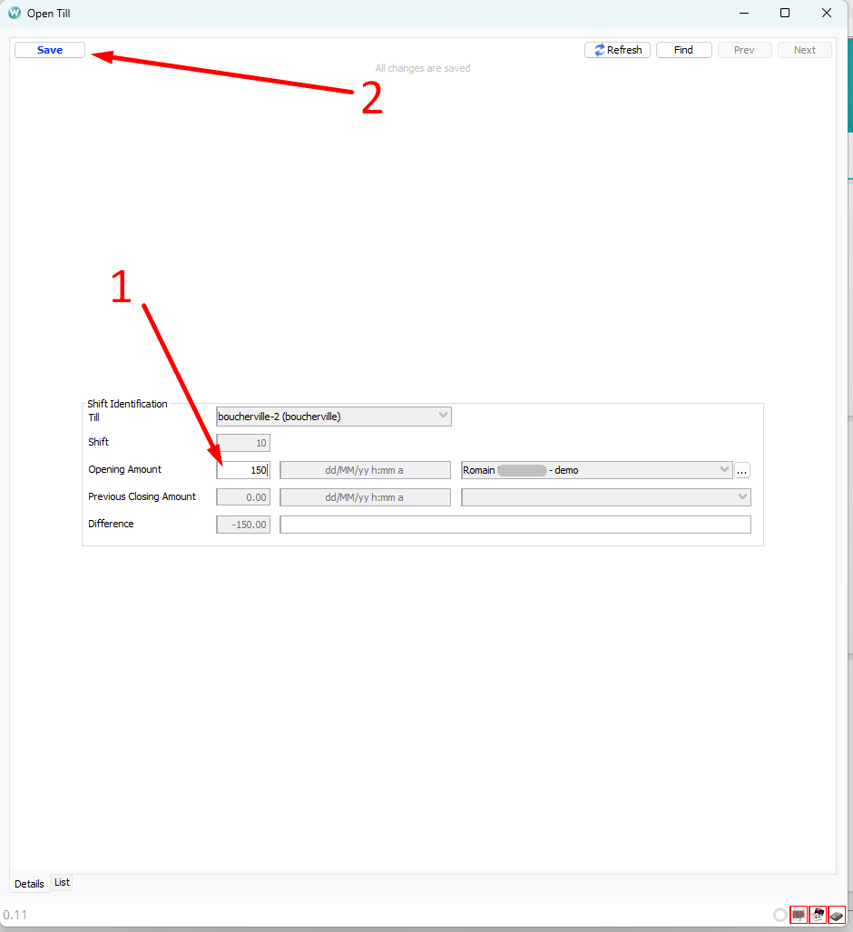 How to open the Till – WINK