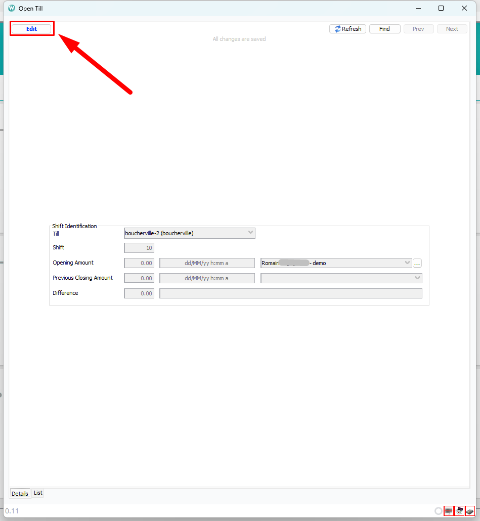 How to open the Till – WINK