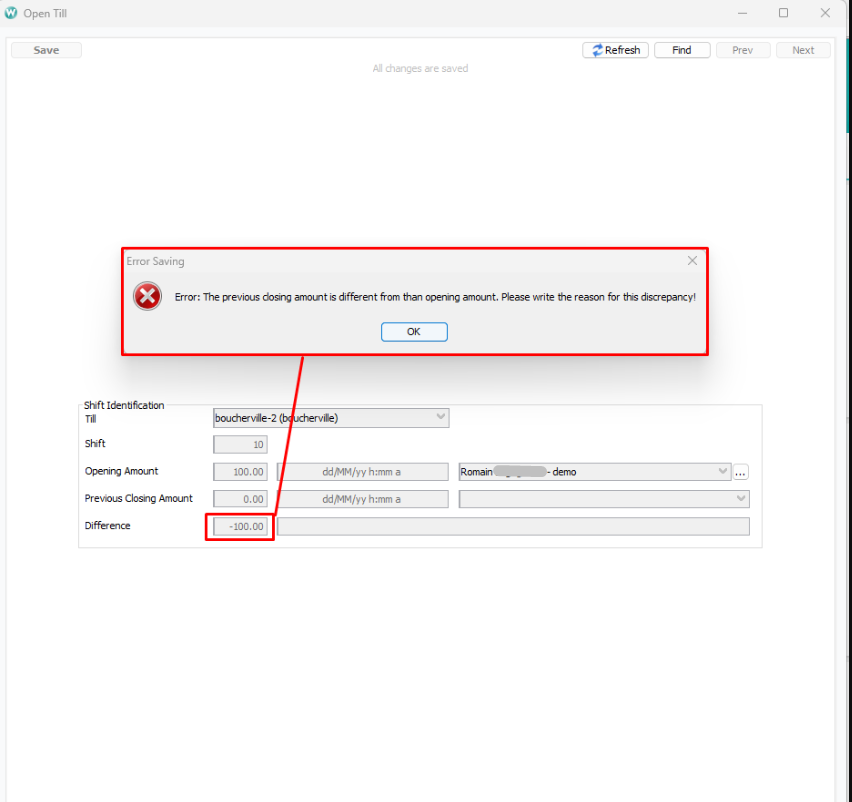 How to open the Till – WINK