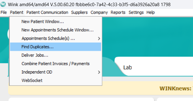 Merging Duplicate Patients – WINK