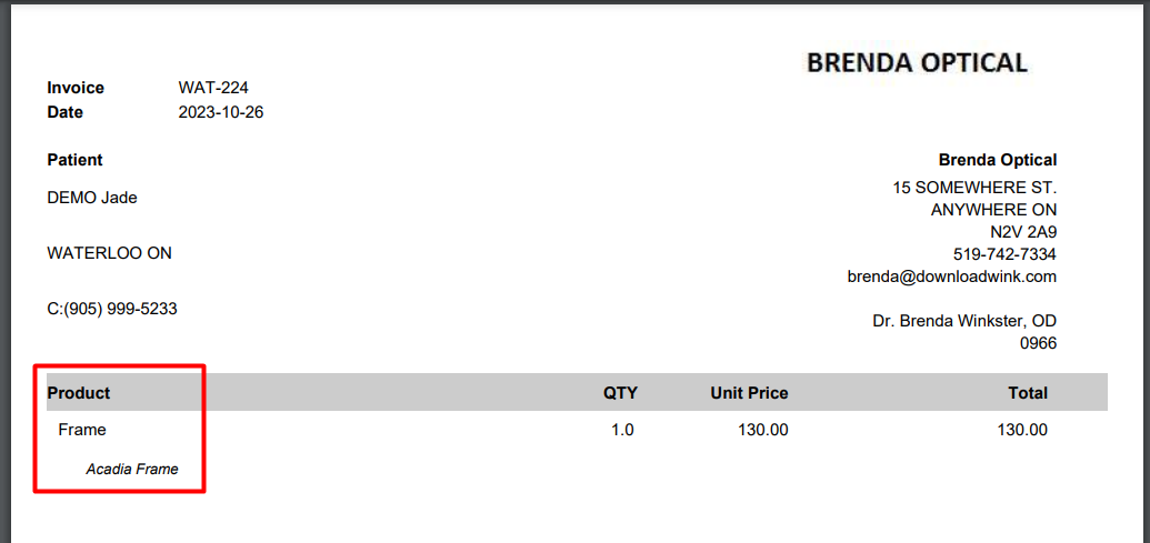 WINK Question: "Invoice Description" vs "Display to Customer As" – WINK