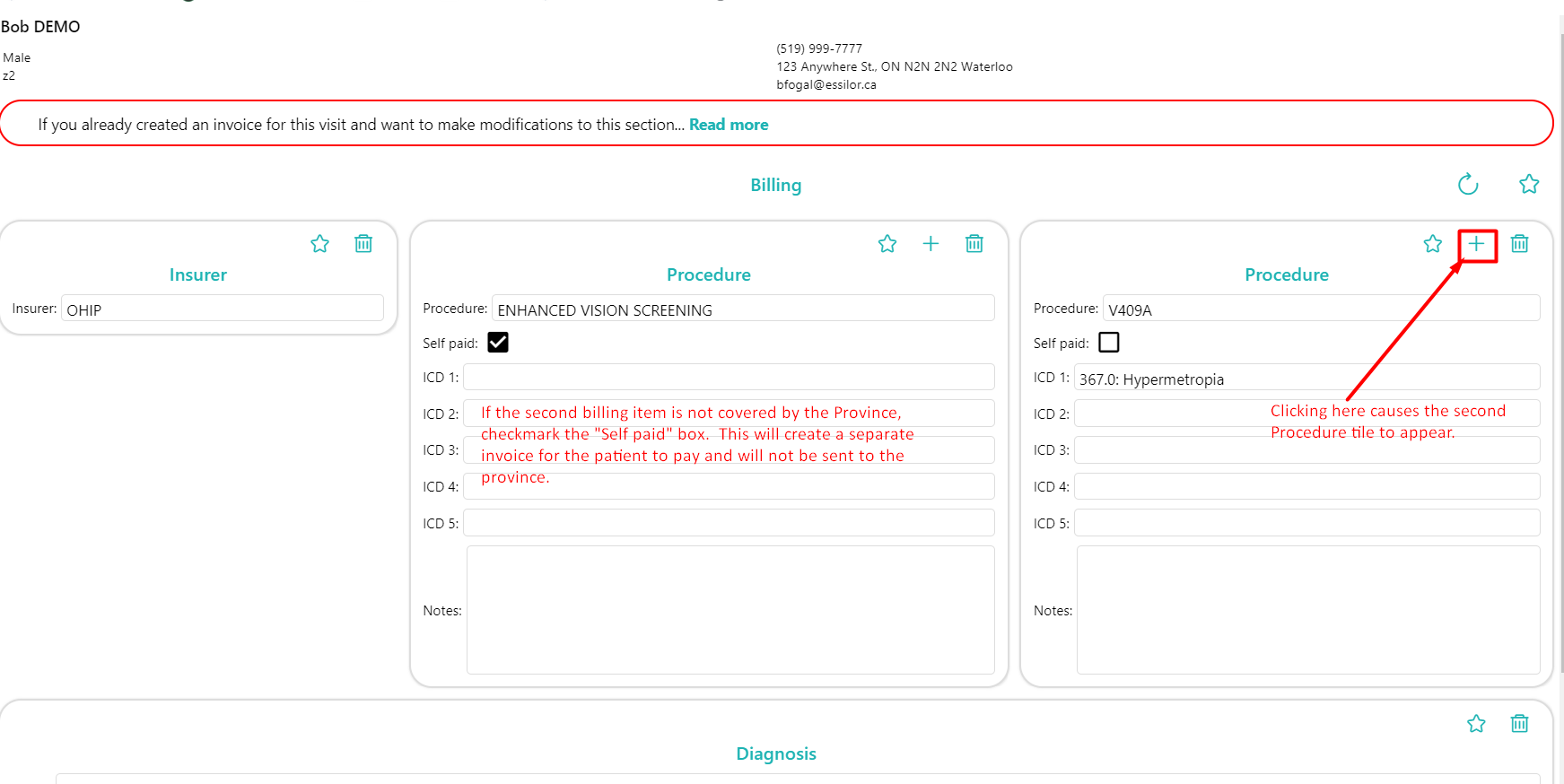 How to use Provincial Billing on the EMR – WINK