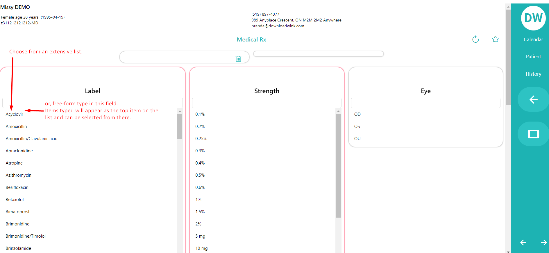 EMR - Prescribing Medication – WINK