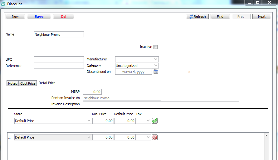 Discounts - Creating and Reporting – WINK