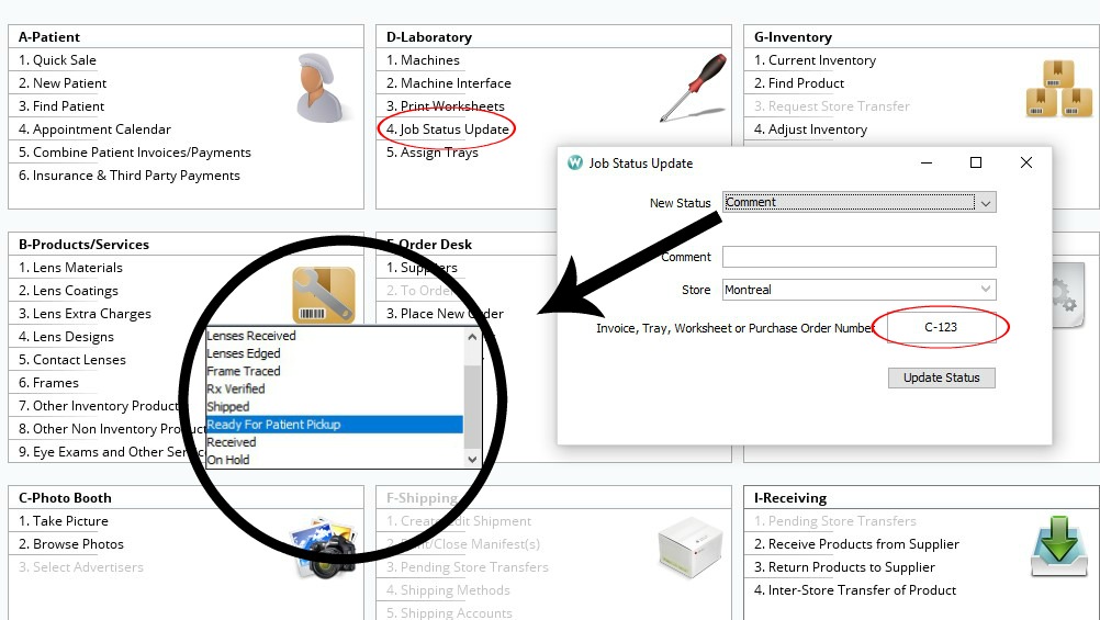 How to update a job status – WINK