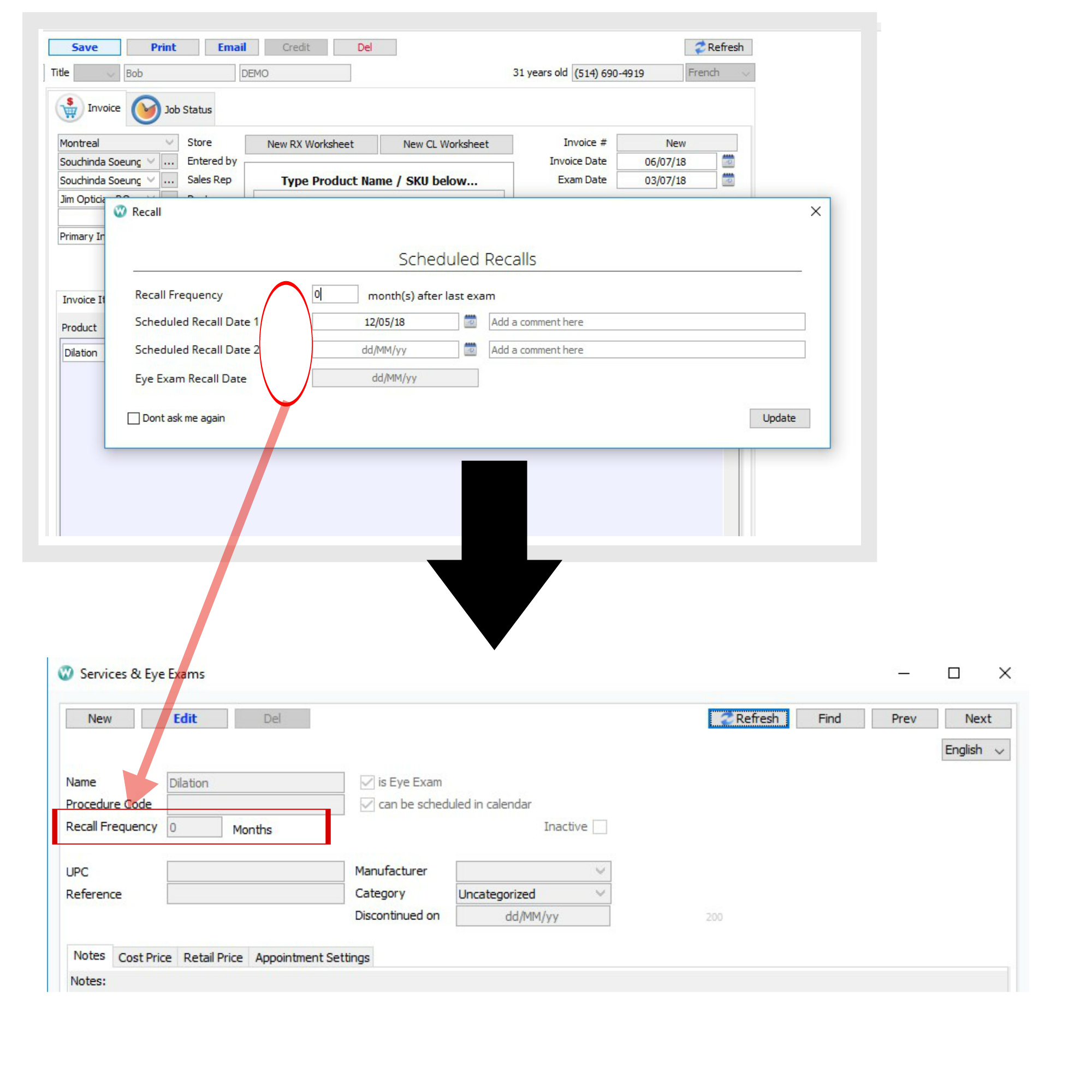 Eye exam recalls – WINK