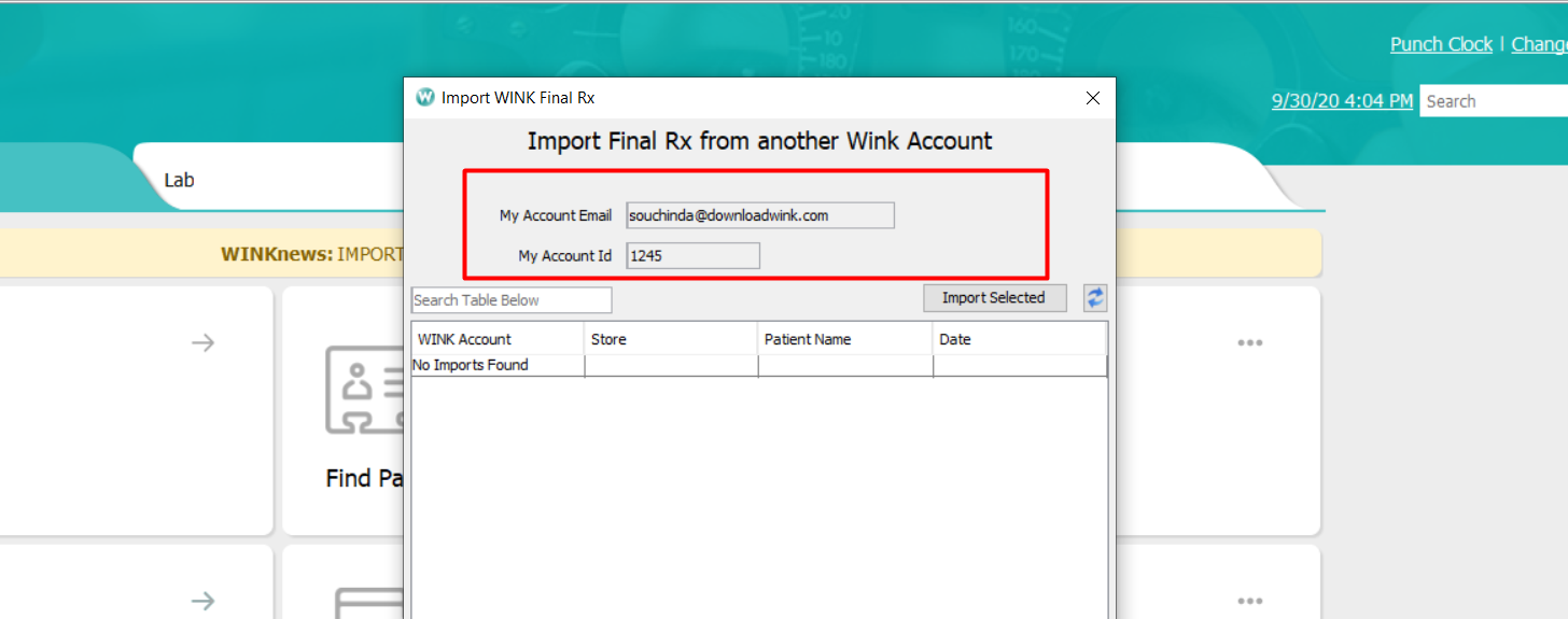 Independent OD: Sharing patient prescriptions between 2 WINK databases ...