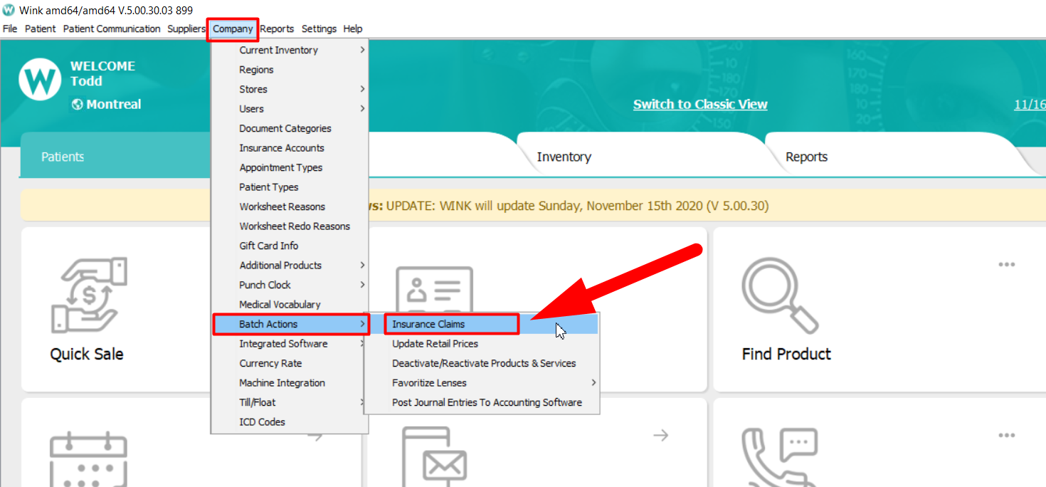 How to send claims in a batch – WINK