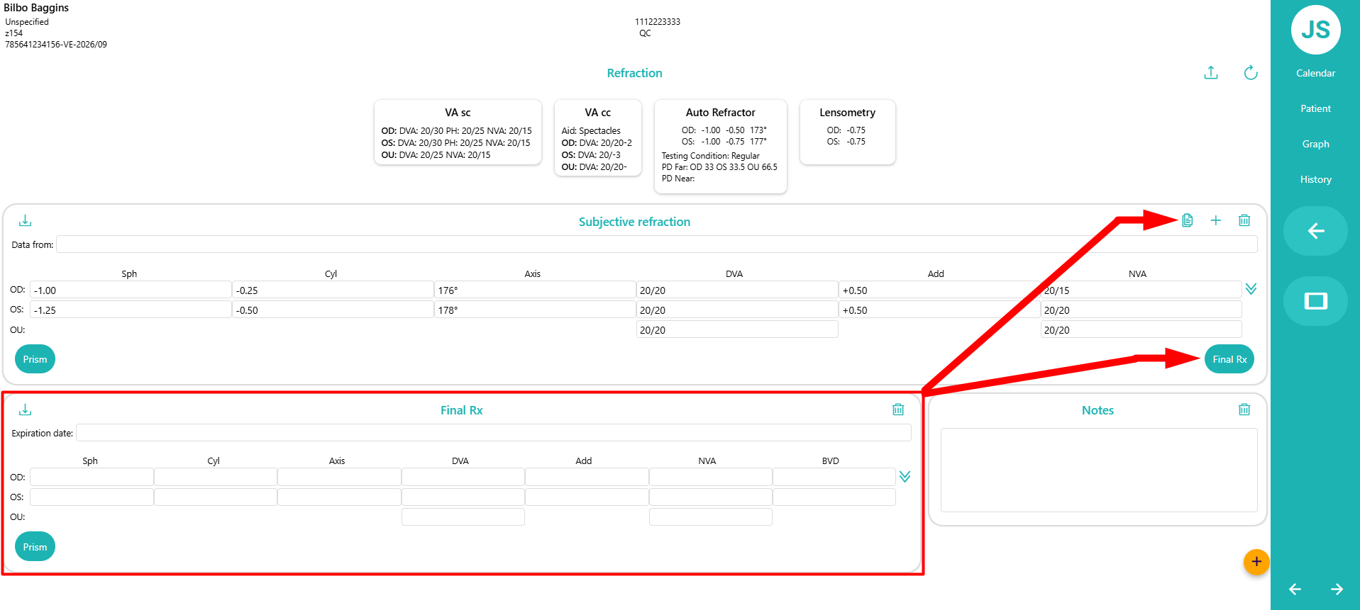 EMR - Final Rx and Dr. Recommendations – WINK