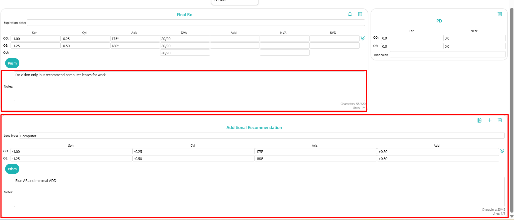 EMR - Final Rx and Dr. Recommendations – WINK