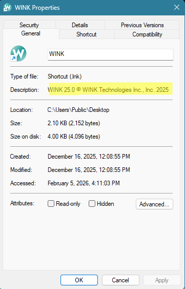 WINK Installer v25 (JNA Update) – User Instructions – WINK