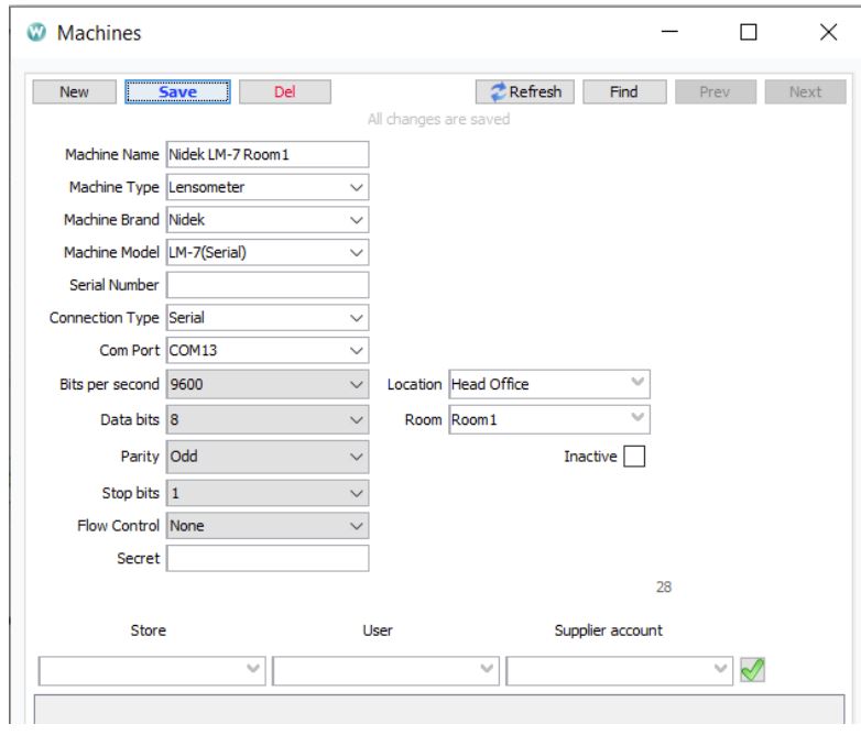 Nidek Serial LM-7 and LM-7P - WINK Machine Integration Guide – WINK