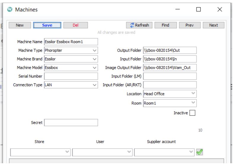 Essilor Essibox - WINK Machine Integration Guide – WINK
