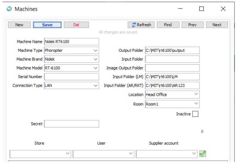 Nidek LAN RT-6100 - WINK Machine Integration Guide – WINK