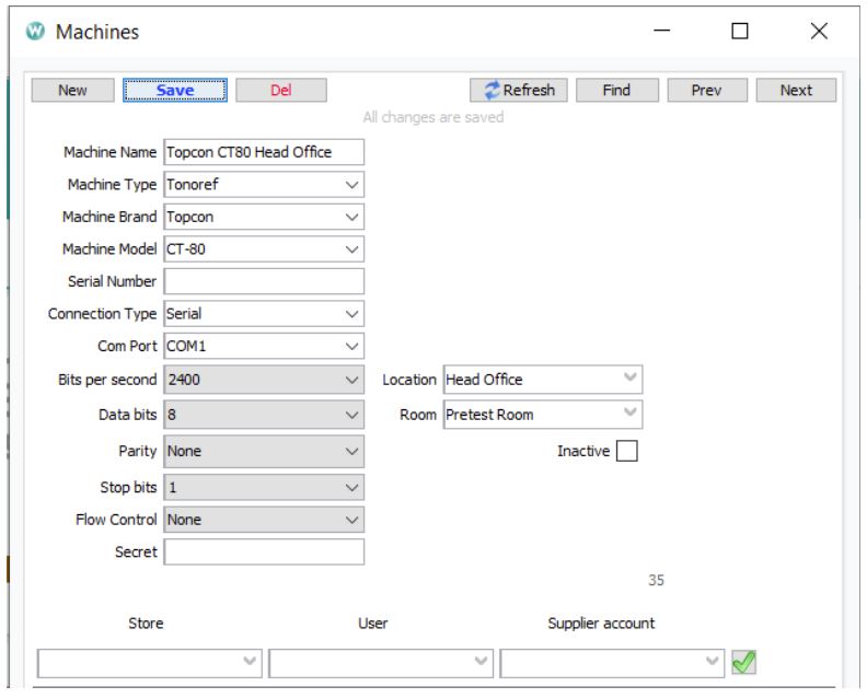 Topcon Serial Tonometer - WINK Machine Integration Guide – WINK
