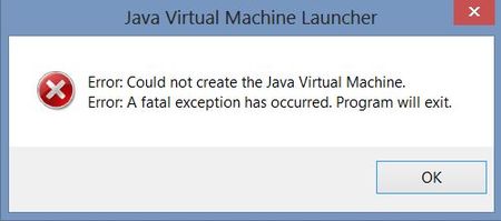 WINK Error Prompt: Could Not Create Java Virtual Machine. – WINK