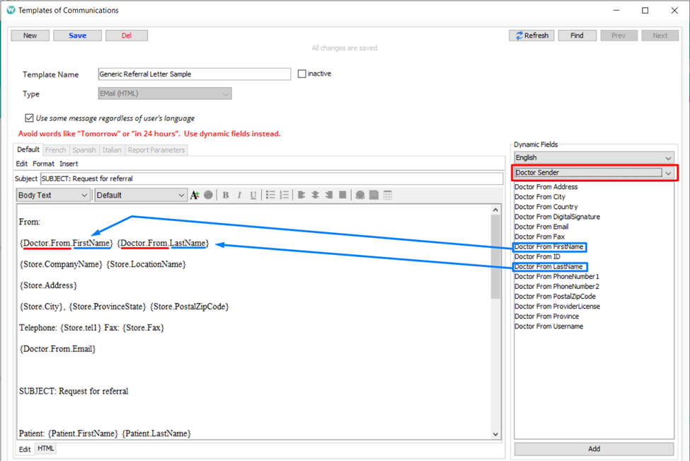 WINKemr : Referral Letters – WINK